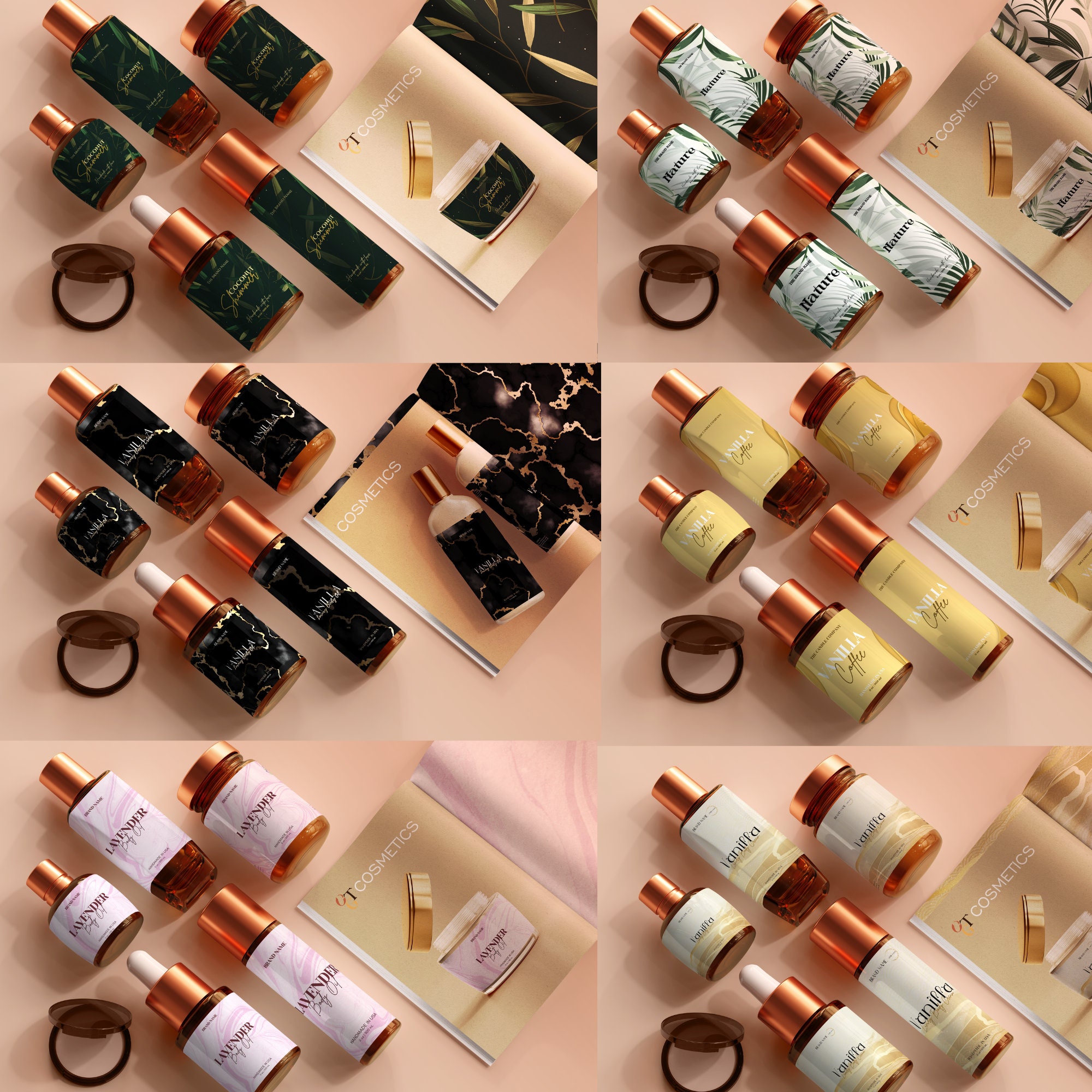 Custom Labels for Cosmetic Bottles Beauty Product Label Packaging ...