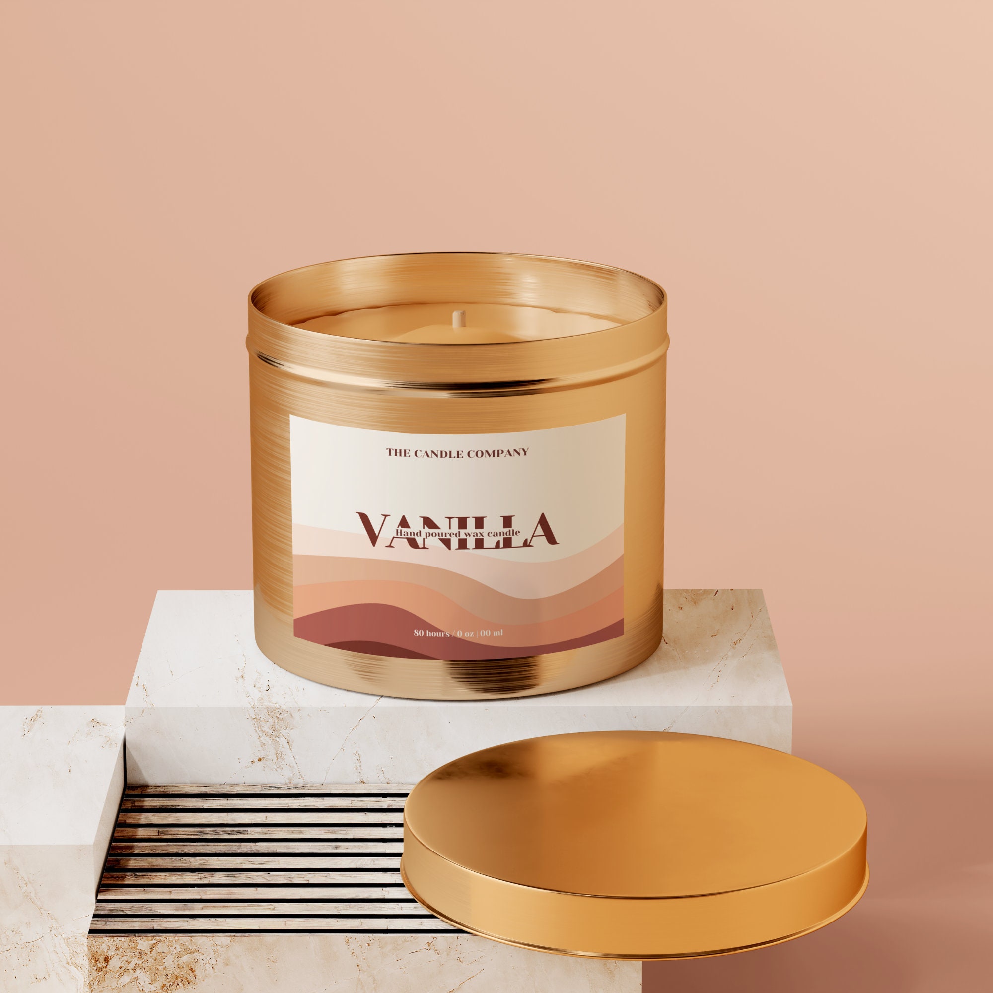 Custom Modern Candle Label Design Canva Template, Editable Luxury ...