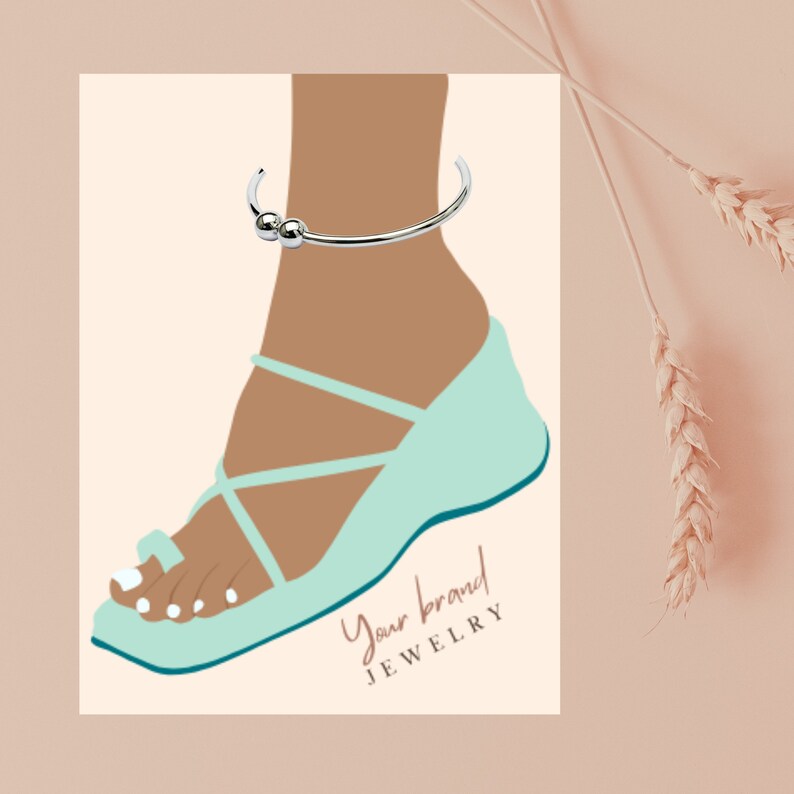 Customisable Anklet Display Cards Displays & Packaging - Etsy