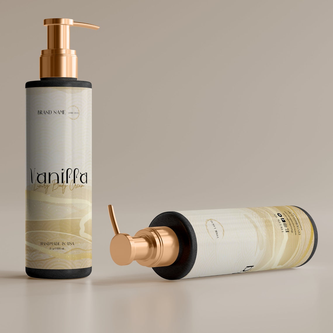 Custom Labels for Cosmetic Bottles Beauty Product Label Packaging ...