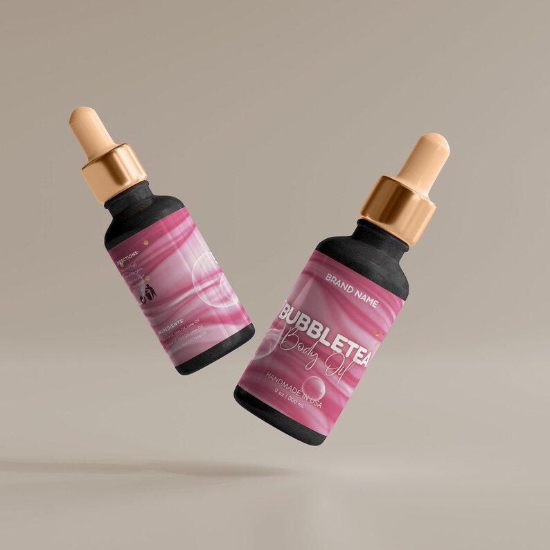 Editable Product Label Template INSTANT DOWNLOAD Beauty Product Labels