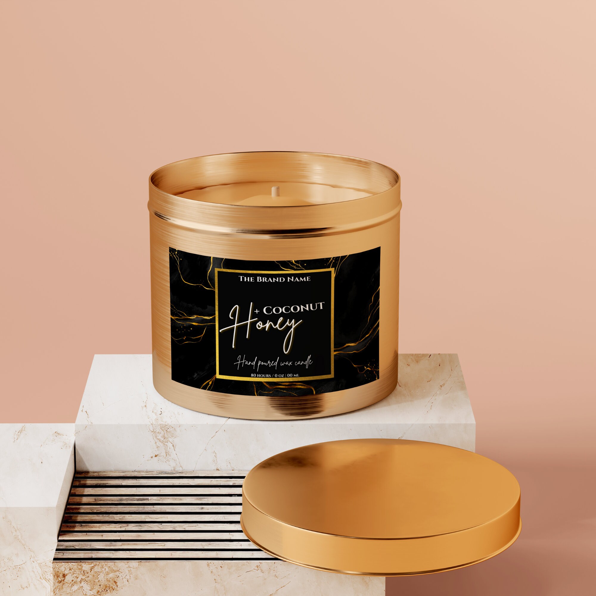 Luxury Custom Scented Candle Label Template - Personalized Aesthetic ...