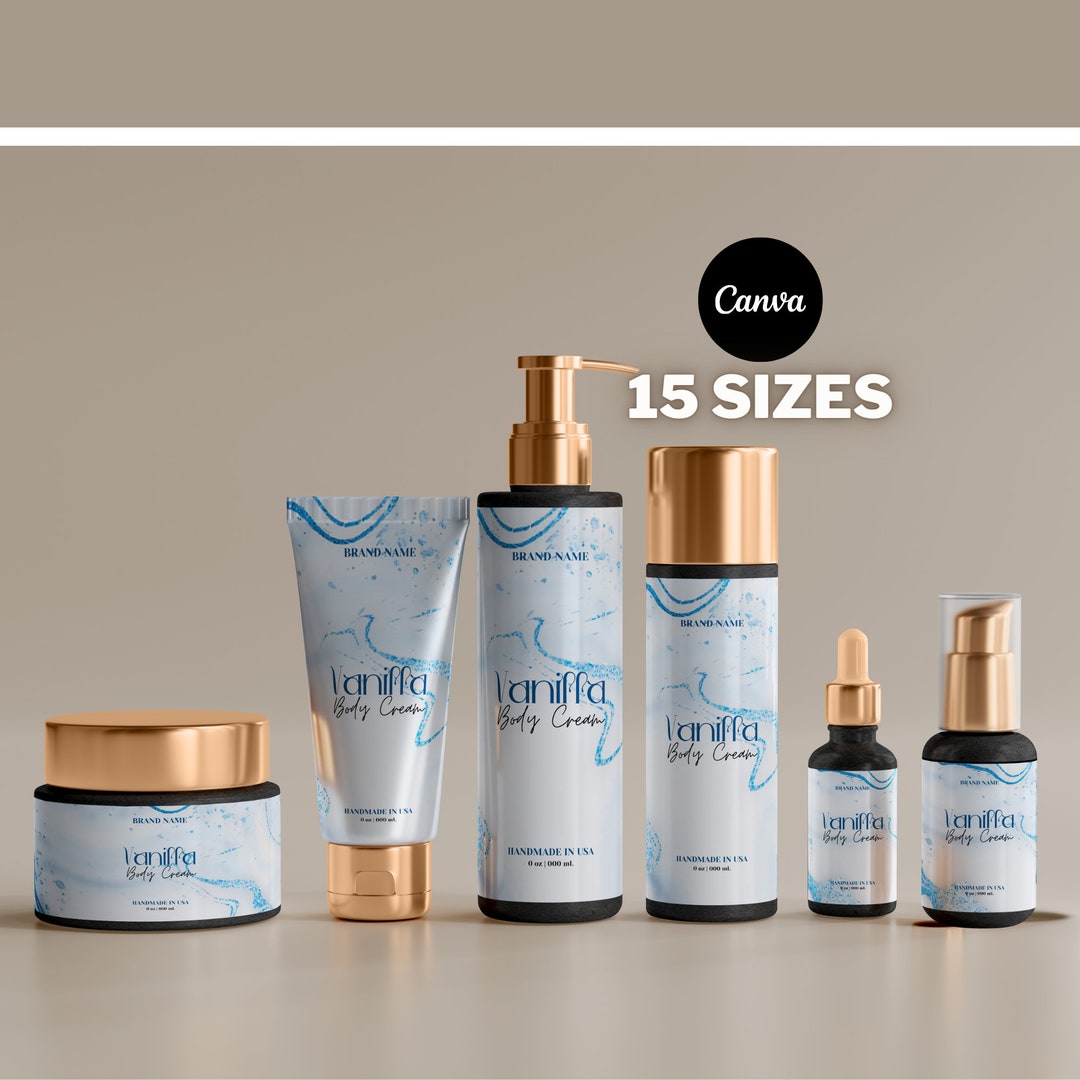 Editable Product Label Template | INSTANT DOWNLOAD | Beauty Product ...