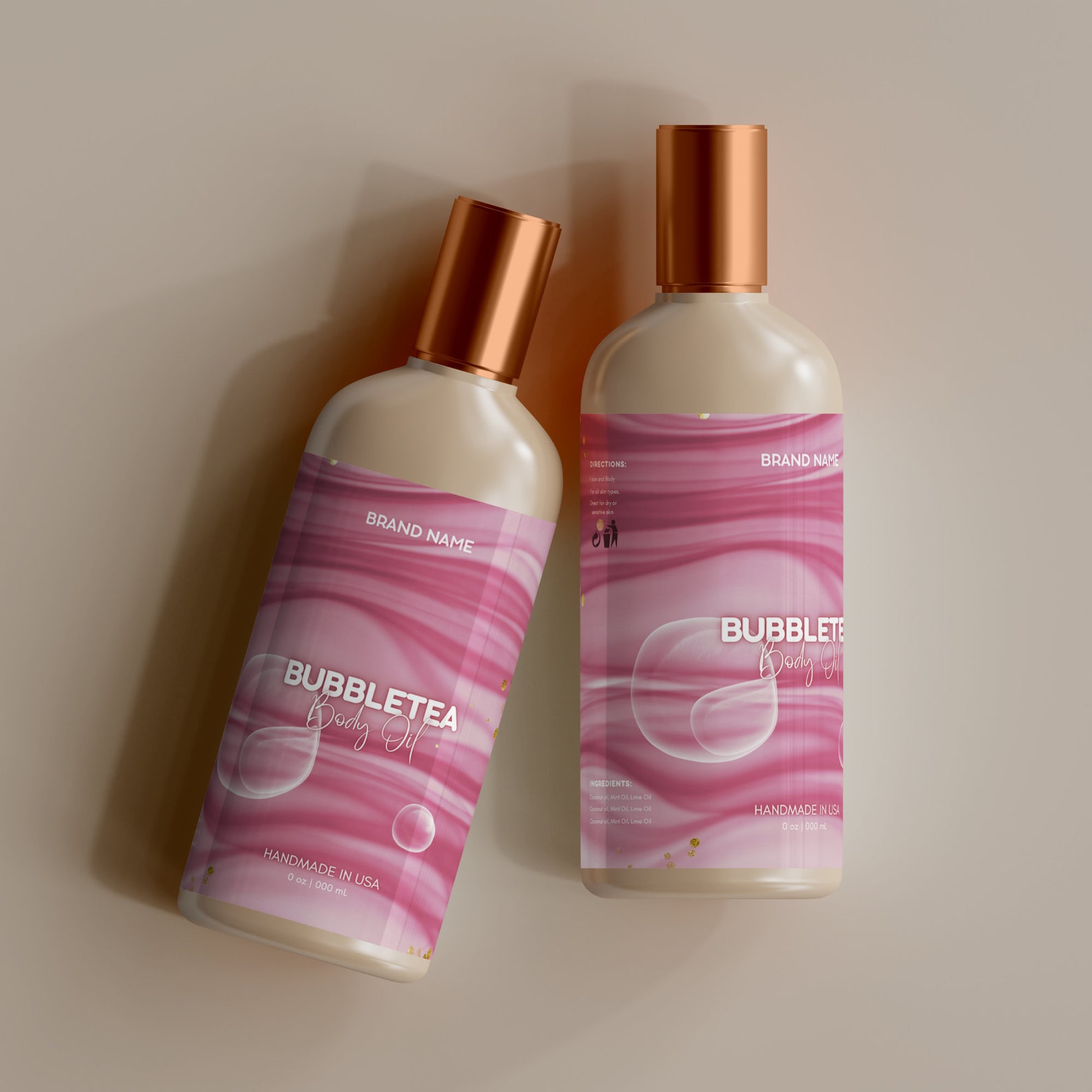 Editable Product Label Template | INSTANT DOWNLOAD | Beauty Product ...