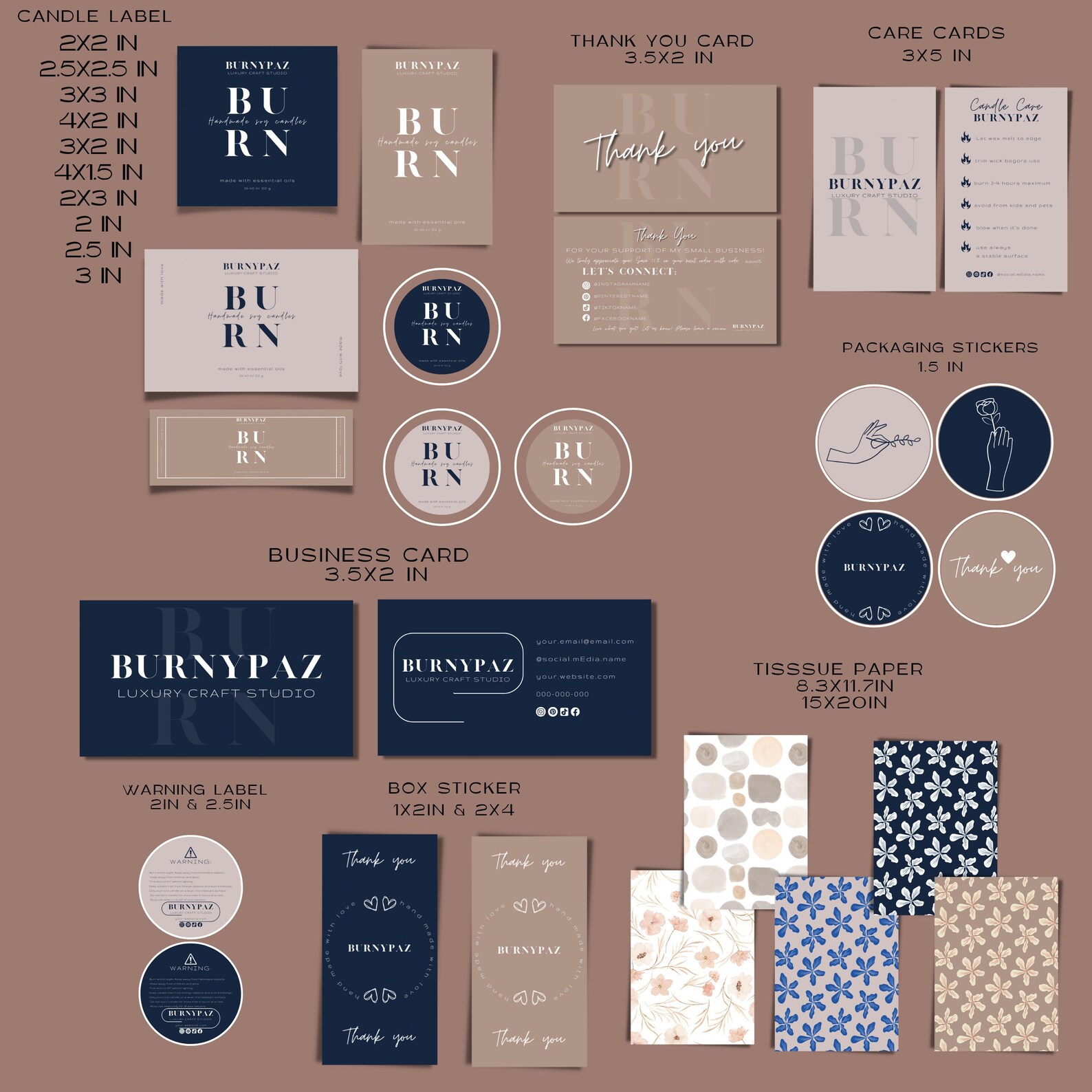 Editable Candle Label Business Bundle, Luxury Candle Label , Candle ...