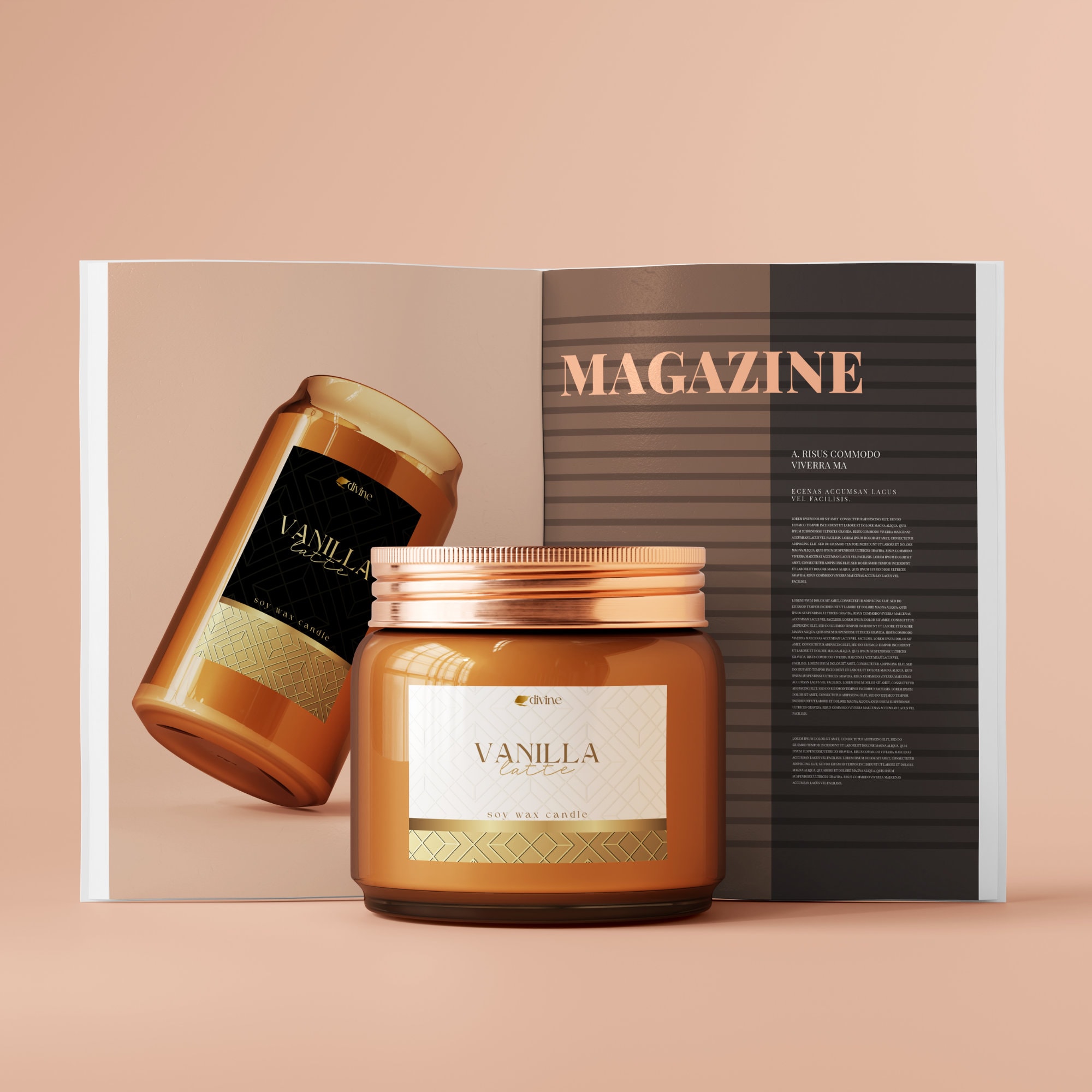 Luxury Custom Scented Candle Label Template - Personalized Aesthetic ...