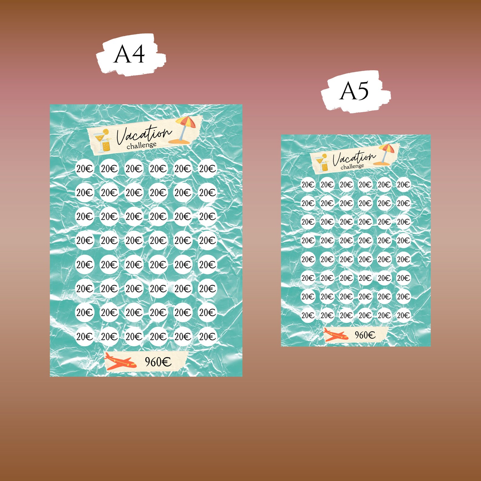 Sparchallenge / 20 Euro Challenge / Savings Challenge / - Etsy