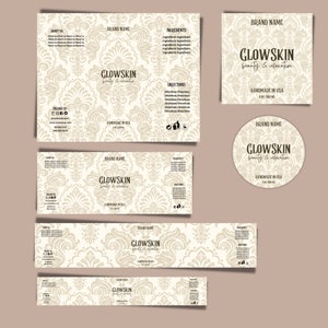 Editable Product Label Template INSTANT DOWNLOAD Beauty Product Labels ...