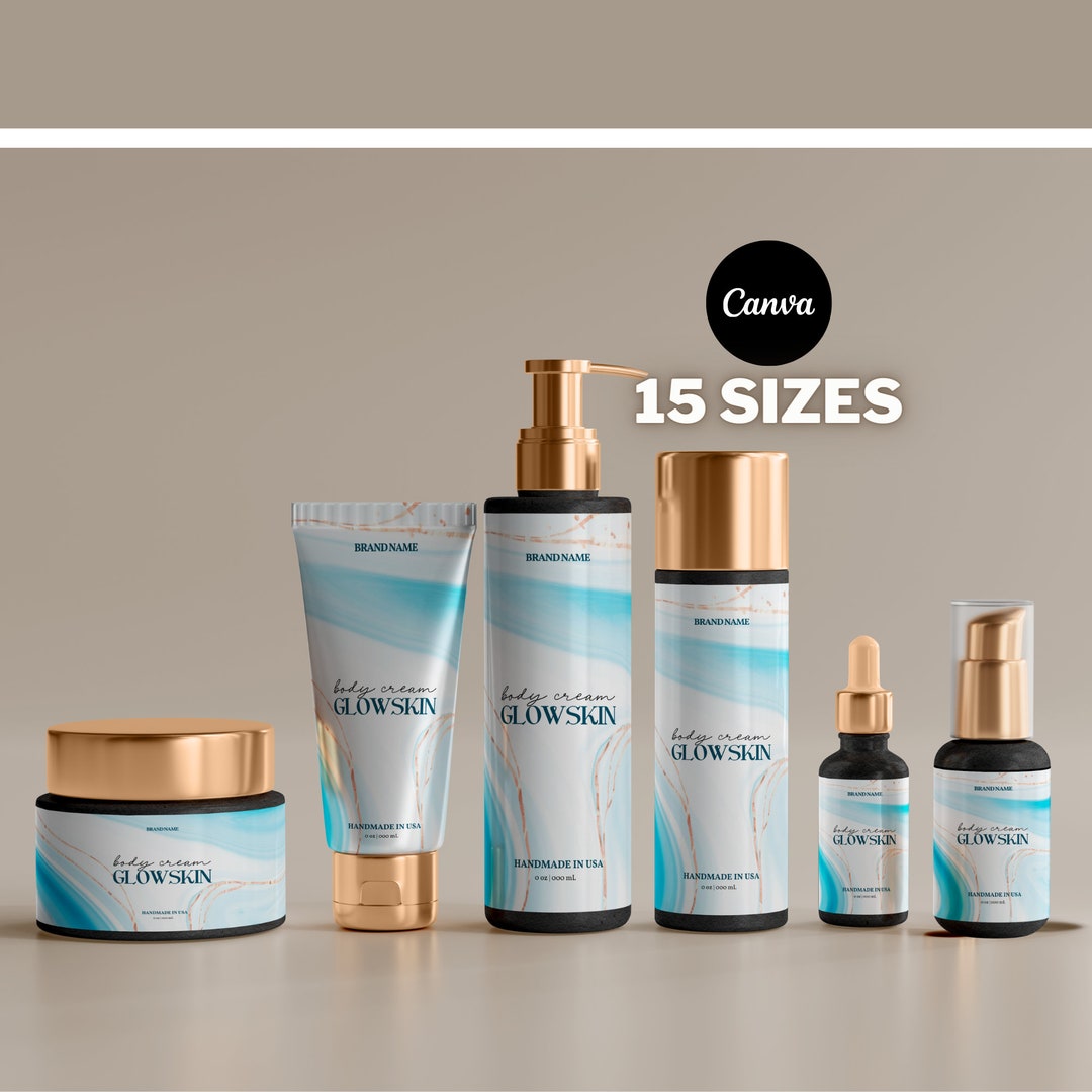 Custom Labels Skincare Template | Custom Packaging Labels | Cosmetic ...