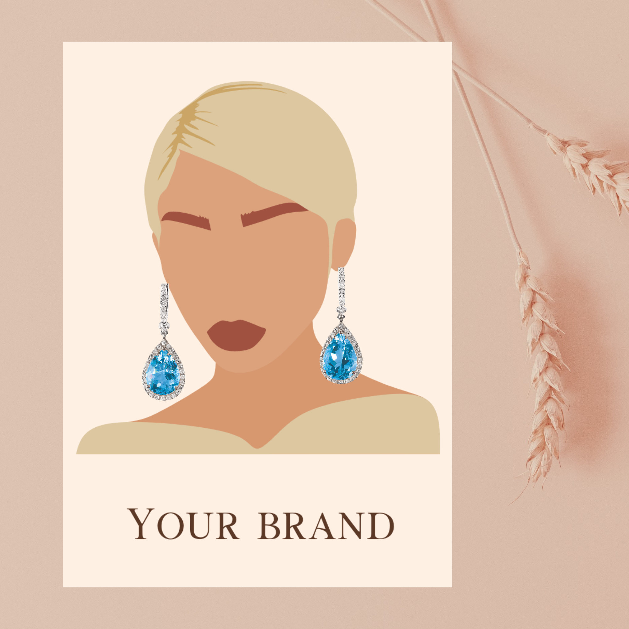 Custom Earring Cards Canva Template, Necklace Display Card, Earring ...