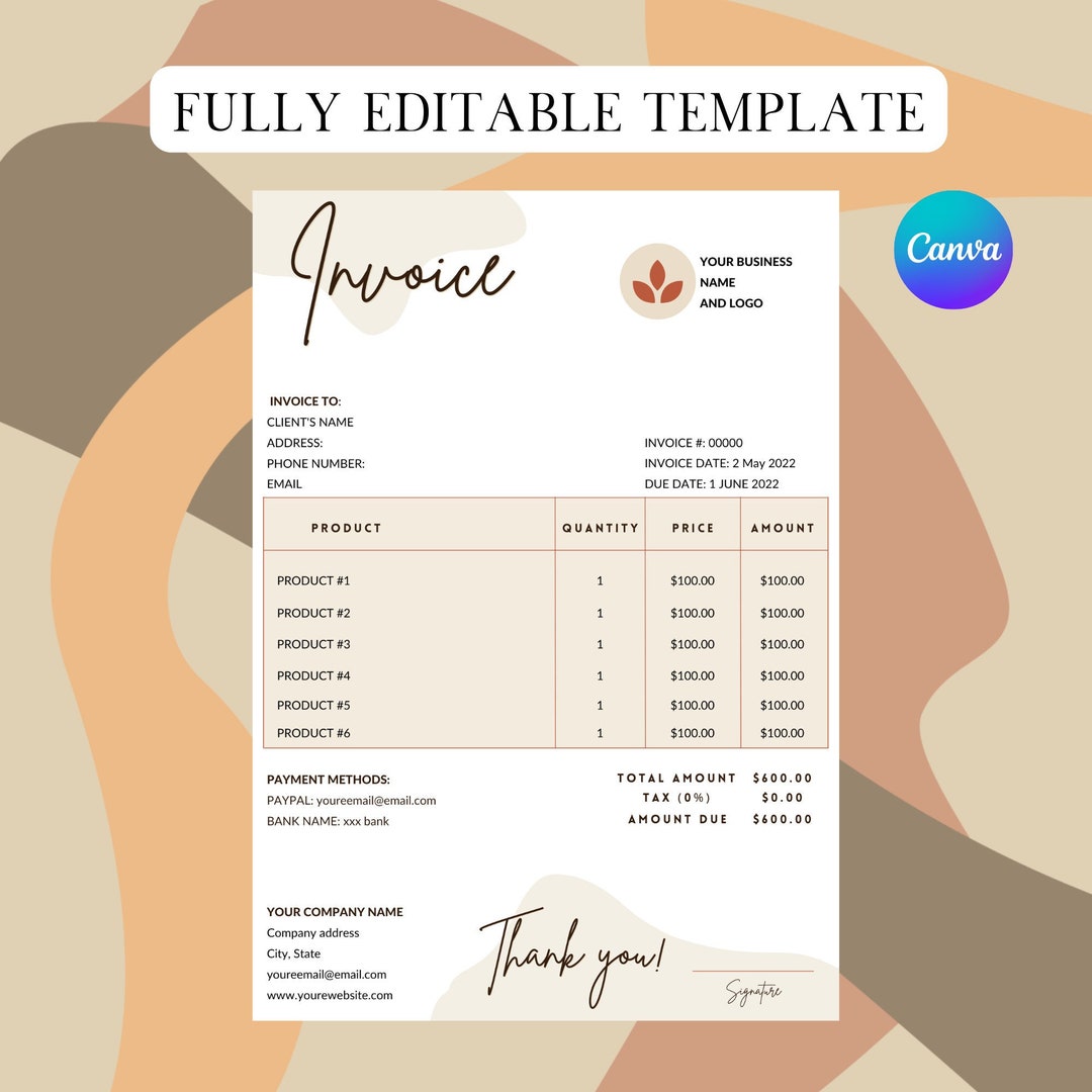 Invoice Template for Small Business | Small Business Order Invoice ...