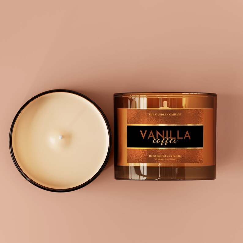 Luxury Custom Scented Candle Label Template Personalized Aesthetic Soy ...