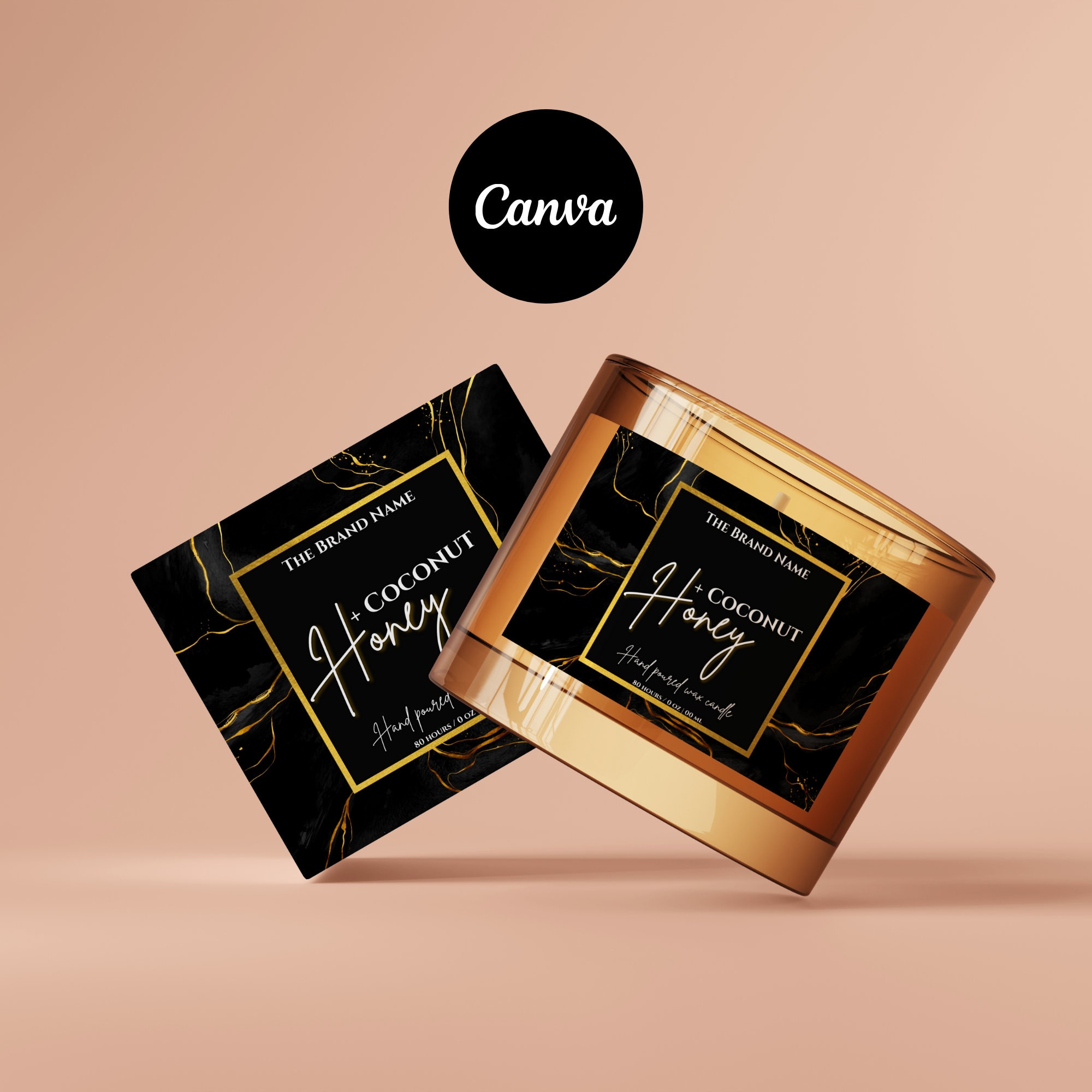 Luxury Custom Scented Candle Label Template - Personalized Aesthetic ...