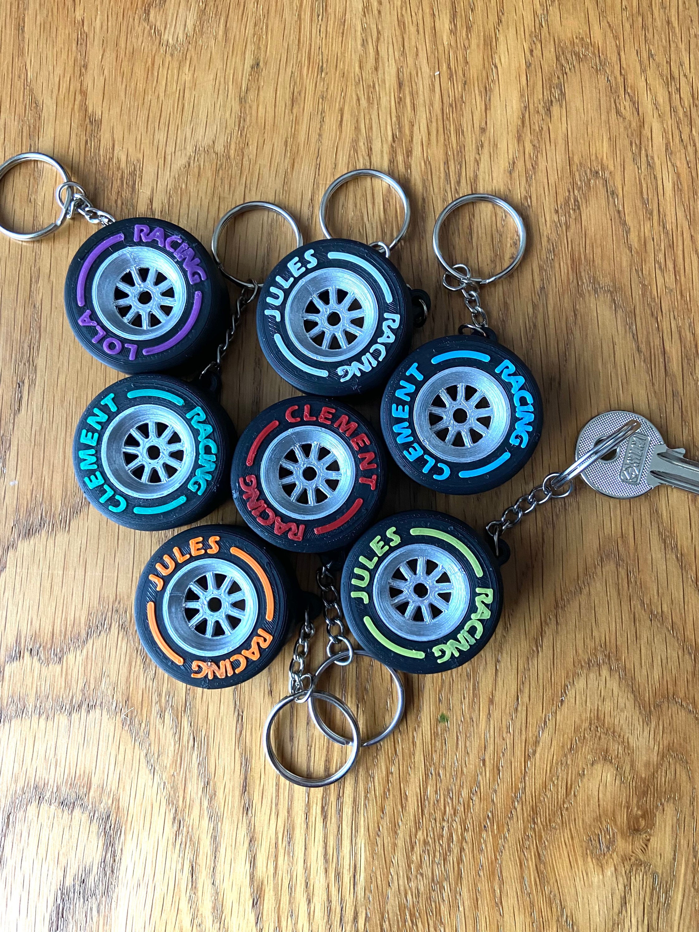 Customizable F1 Keychain Set of Two - OnenOnlyGifts