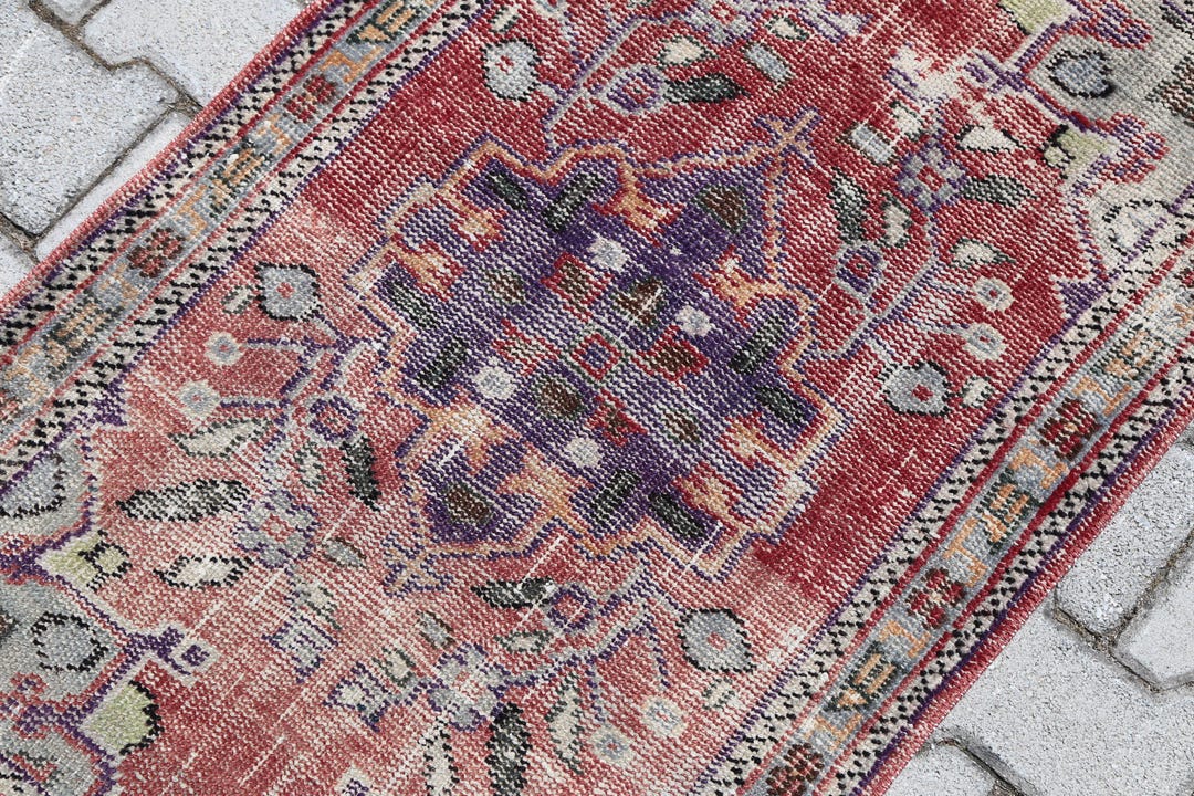 2x4 Runner Rug, Small Vintage Runner, 2x4 Rug, 2x4 Vintage Rug, 2x4 ...