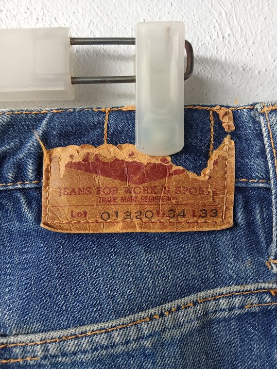 Vintage 70s Big John Distressed Dark Blue Patch Pocke… - Gem