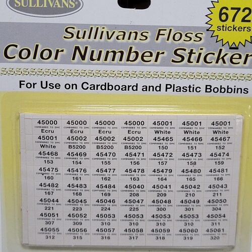 DMC Floss Printable Stickers Color Bobbin Labels Thread - Etsy