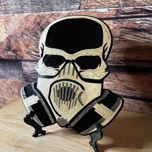 M50 Gas Mask Skull Plaque CBRN Rustic Handmade Gift Plaque Personalized ...