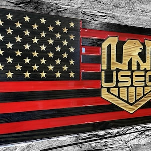 USEC Escape From Tarkov USA Wooden American Flag - Rustic Wall Art ...