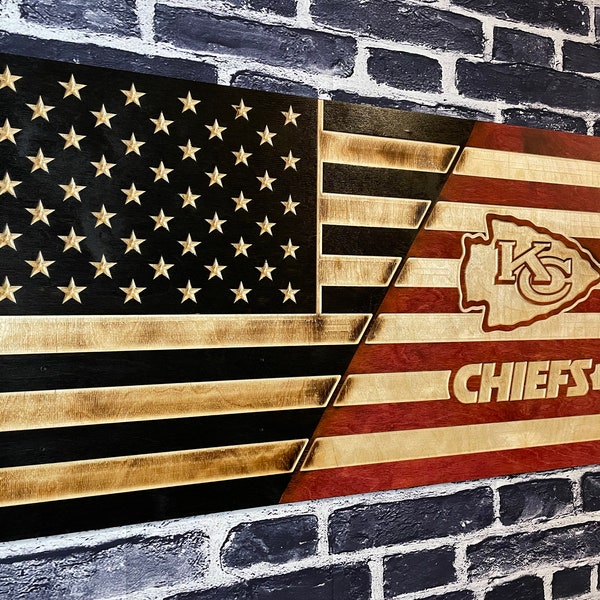 Round Wood Kc Chiefs Sign - Etsy