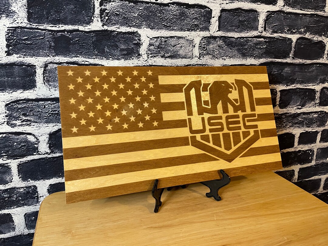 USEC Escape From Tarkov USA Wooden Flag Rustic Handmade Gift Plaque ...
