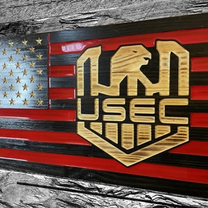 USEC Escape From Tarkov USA Wooden American Flag - Rustic Wall Art ...