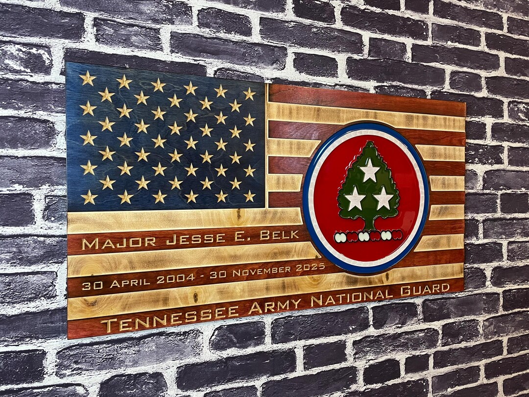 30th Troop Command Tennessee Army National Guard USA Wooden American ...
