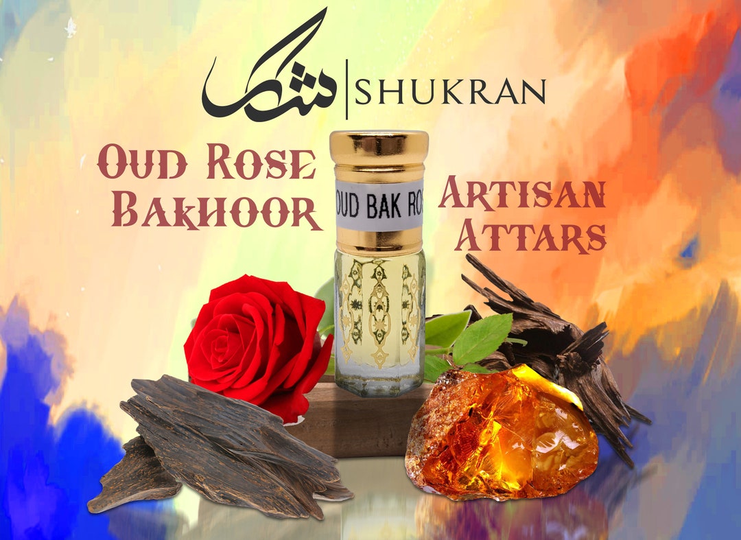 Oud Rose Bakhoor Natural Attar Agarwood, Sandalwood, Damask Rose ...