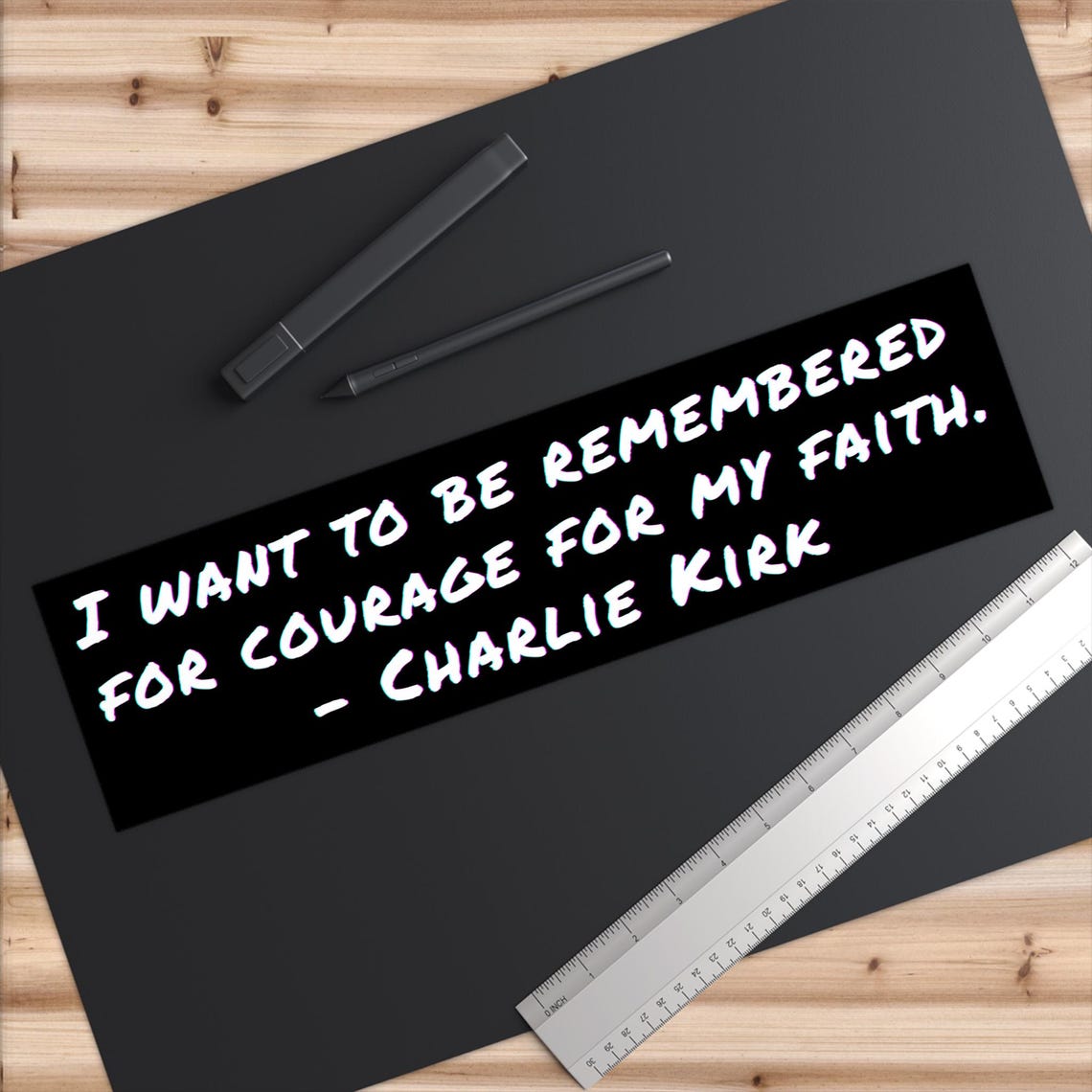Charlie Kirk Courage for My Faith Quote Bumper Stickers Christian Car ...