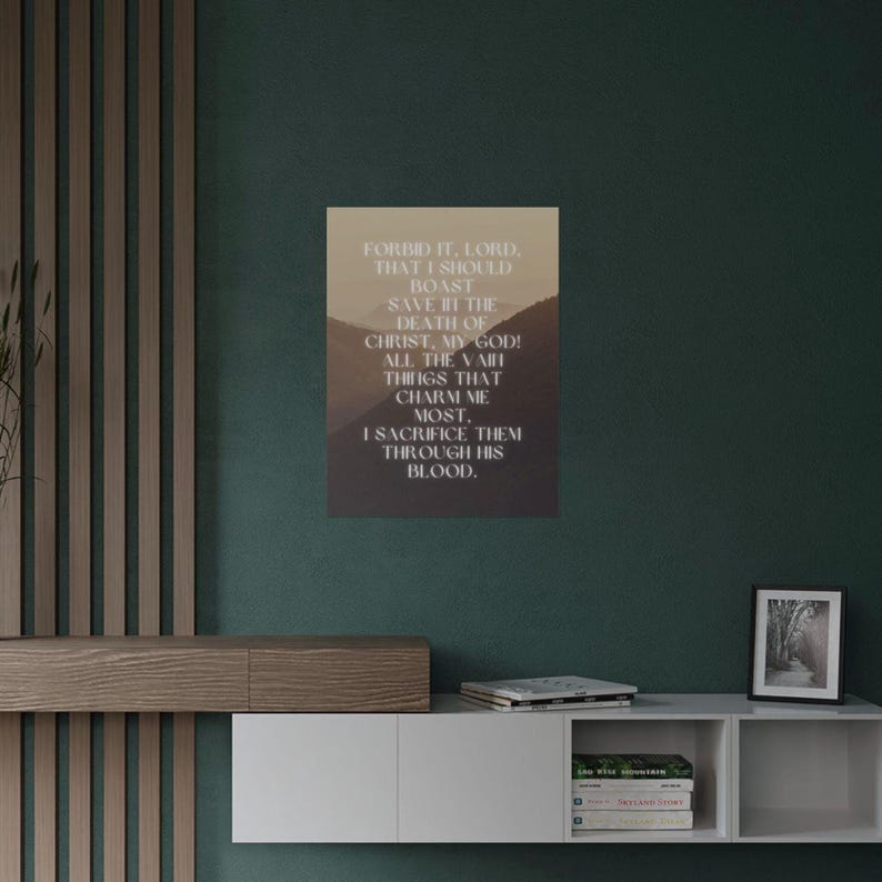 Christian Hymn Wall Art, Minimalist Satin Poster Decor, Neutral ...