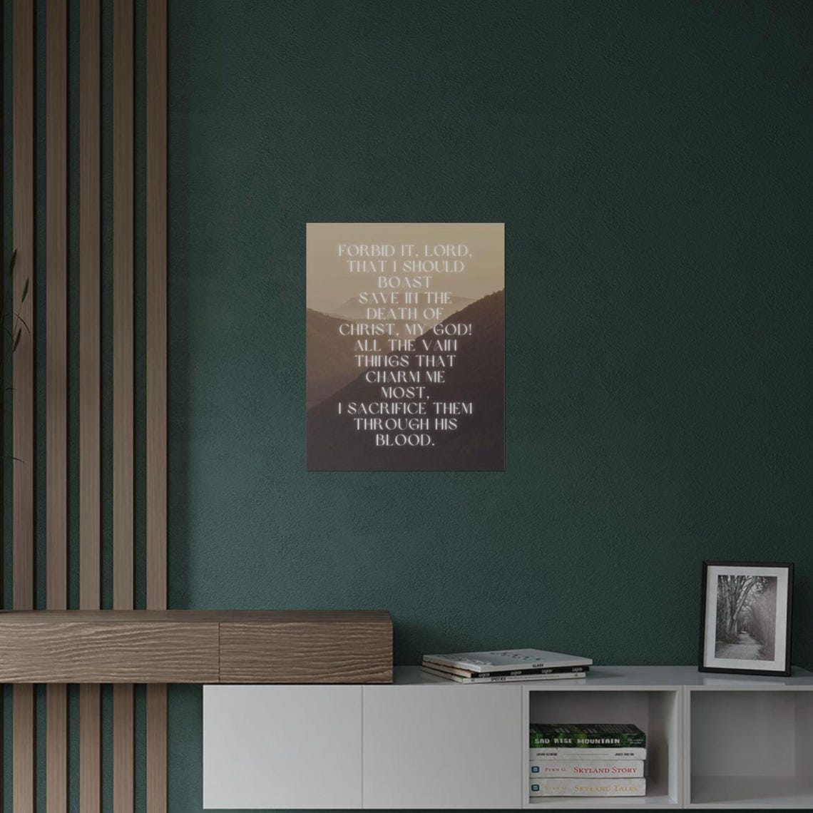 Christian Hymn Wall Art, Minimalist Satin Poster Decor, Neutral ...