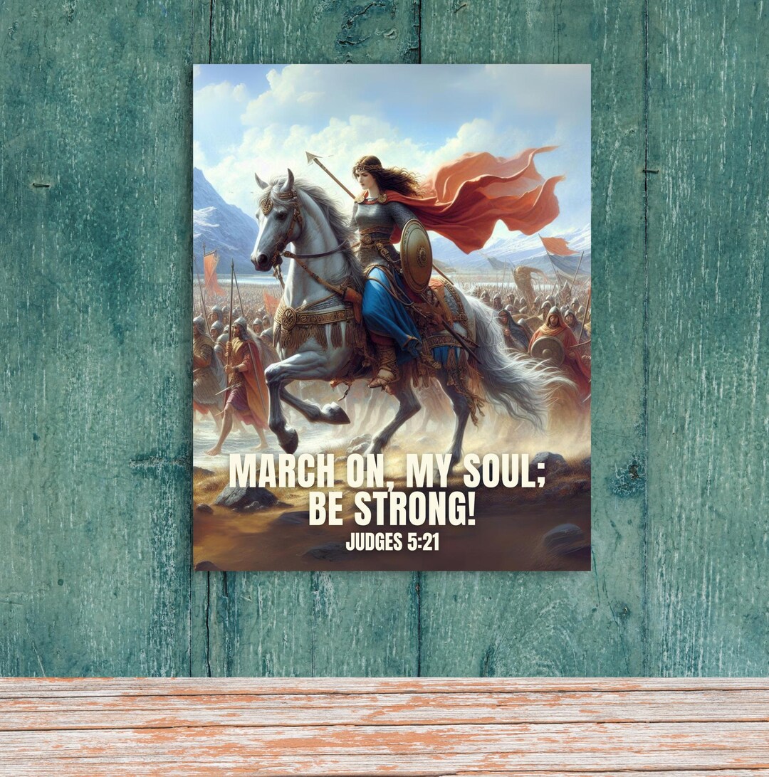 Deborah Biblical Warrior Art Poster: Inspirational Jewish Women Print ...