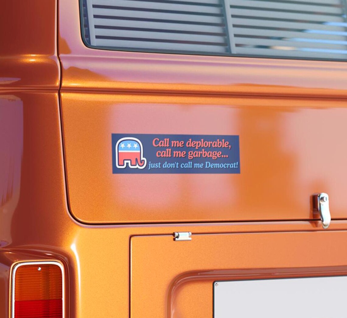 Deplorable Garbage Republican Trump Voter Bumper Stickers - Etsy