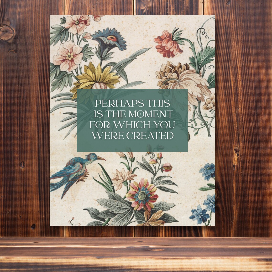 Vintage Botanical Christian Wall Art, Inspirational, Faith Home ...