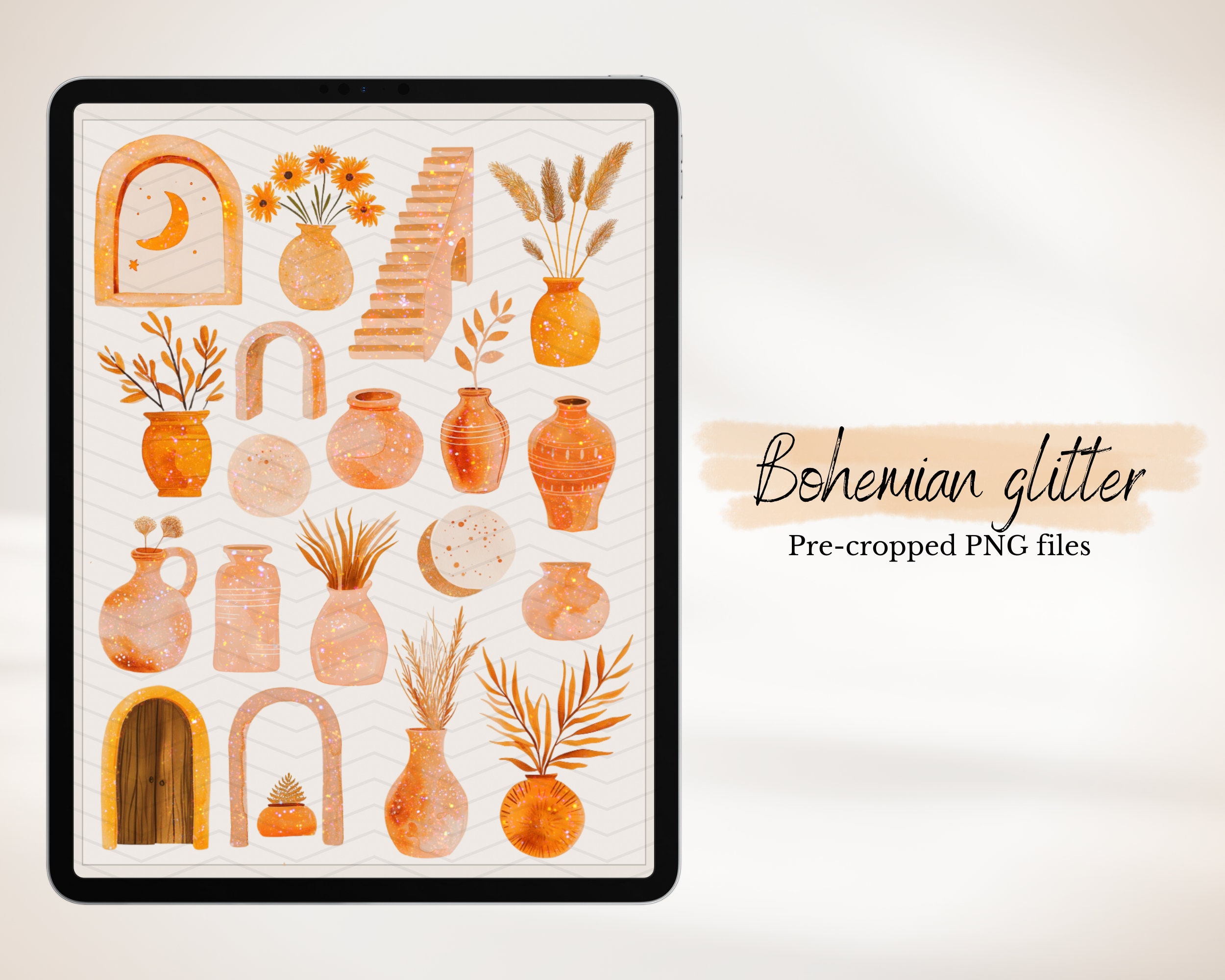 Boho Stickers Digital Sticker Pack, Goodnotes Stickers for Bohemian ...