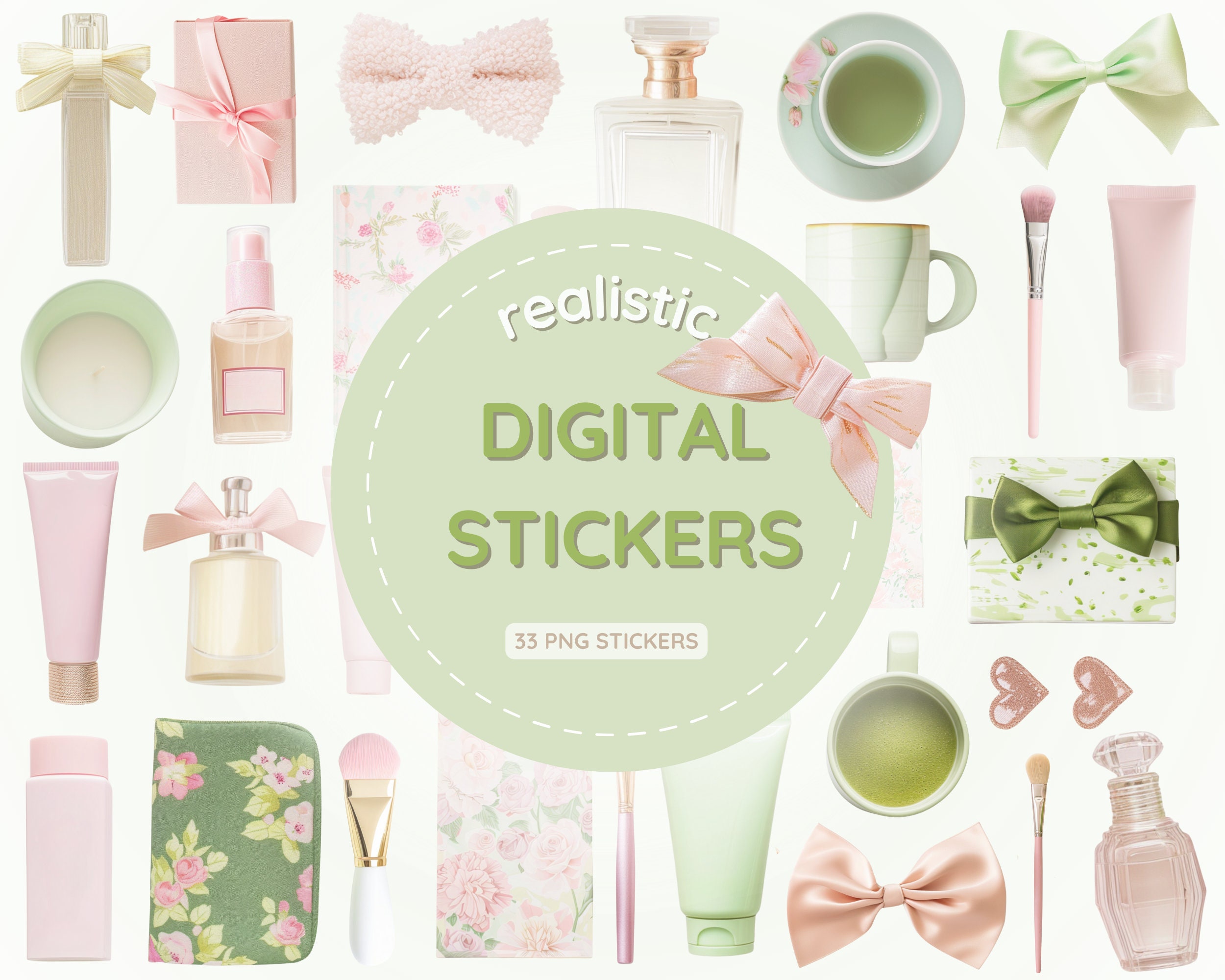 Digital Sticker Pack: Realistic Stickers for Goodnotes, Digital Planner ...