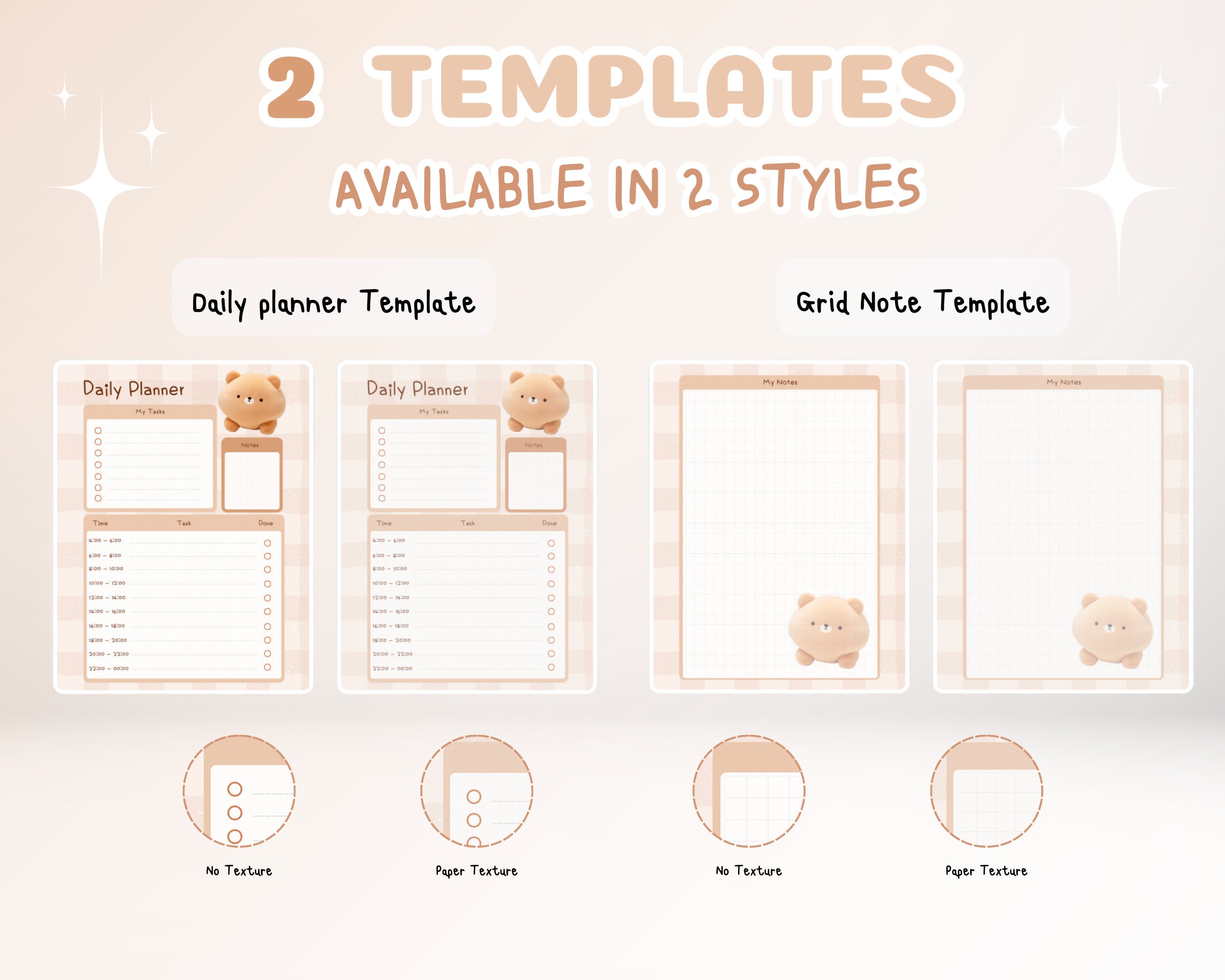 Digital Planner Cute Kawaii Daily & Goodnotes Planner Template Undated ...