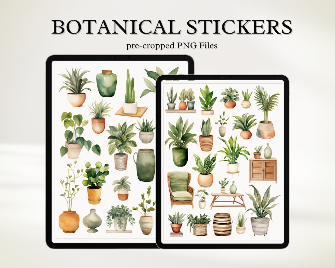 Botanical Stickers Boho Digital Sticker Pack, Goodnotes Stickers for ...