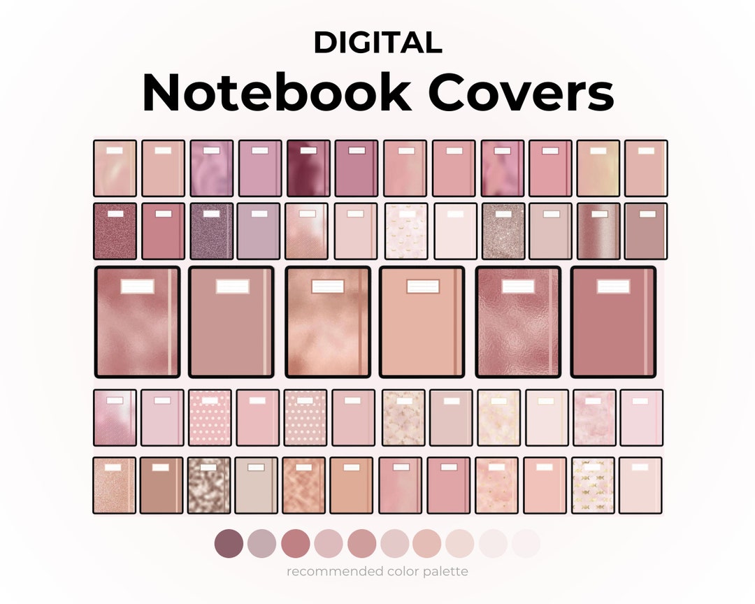 Digital Notebook Cover Pack Rose Gold for iPad Minimalistic Chic Cute ...
