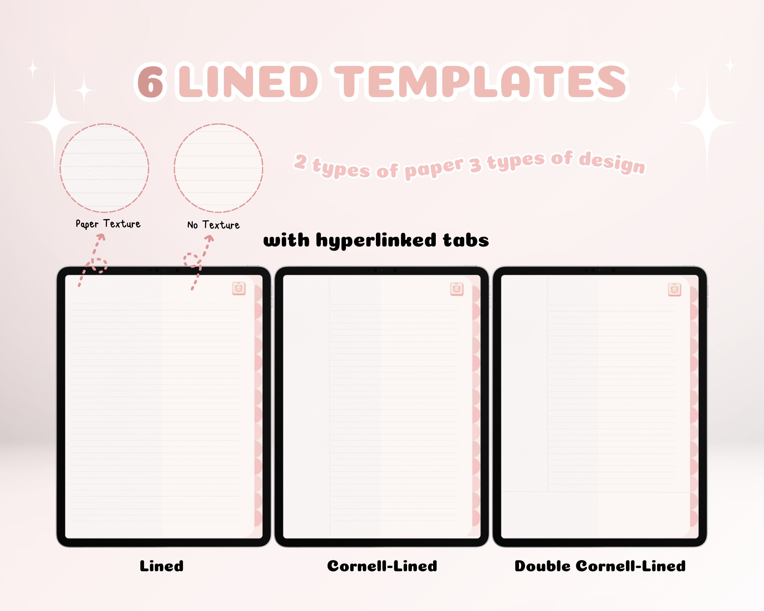 Digital Notebook Hyperlinked Kawaii Notebook With Cute Note Taking ...