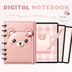 Digital Notebook Hyperlinked Kawaii Notebook With Cute Note Taking ...