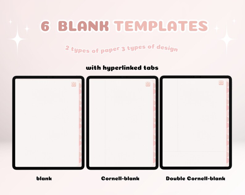 Digital Notebook Hyperlinked Kawaii Notebook With Cute Note Taking ...