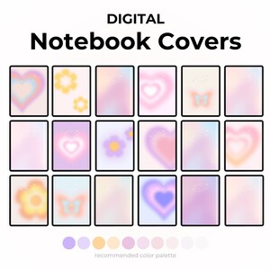 Digital Notebook Cover Aura Aesthetic Minimalistic for Goodnotes ...