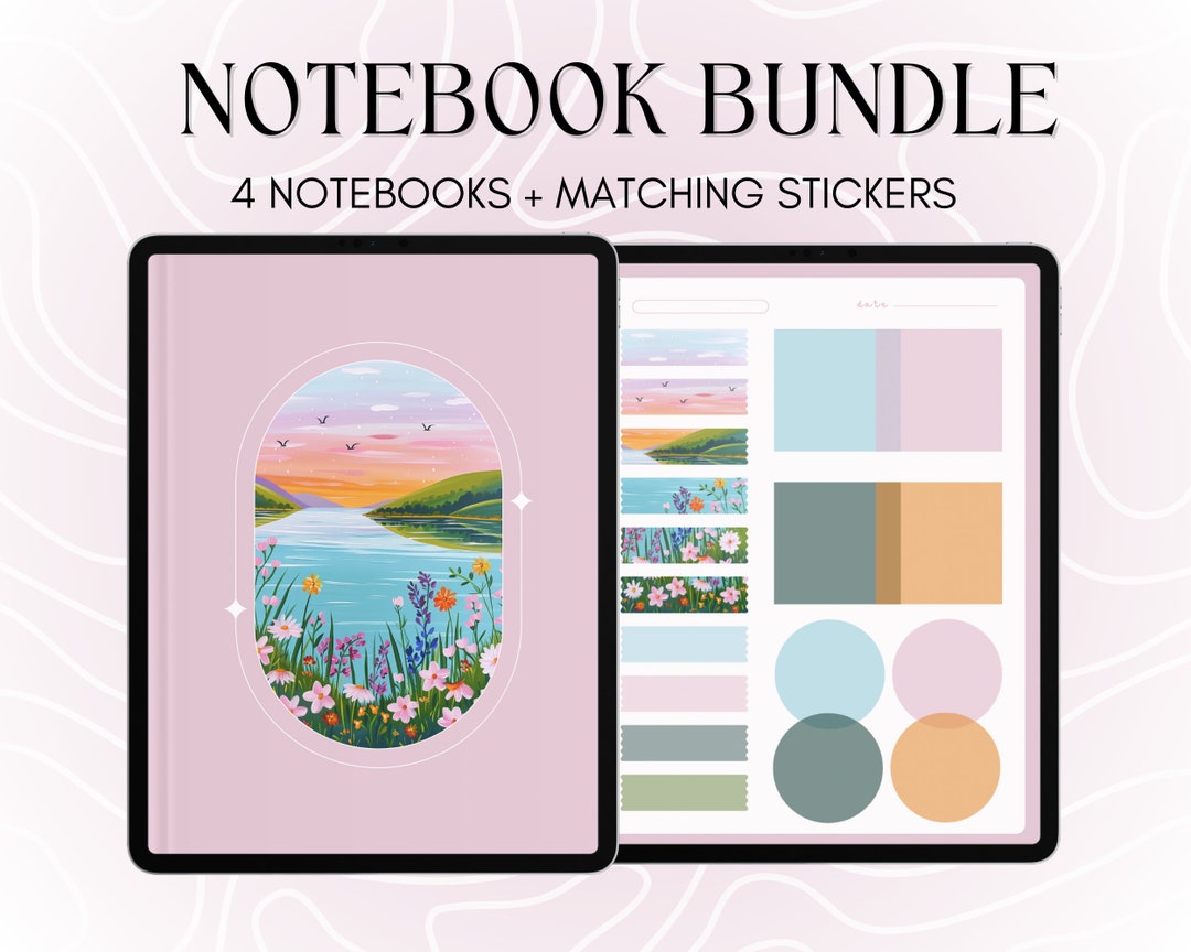 Digital Notebook Bundle Digital Stickers Washi Tape Sticky Notes for ...
