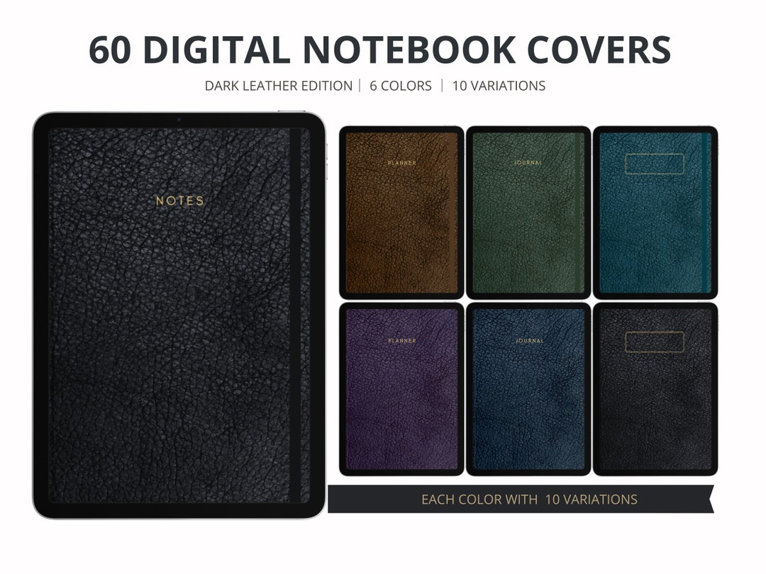 60 Realistic Elegant Digital Notebook Covers for Goodnotes, Notability ...