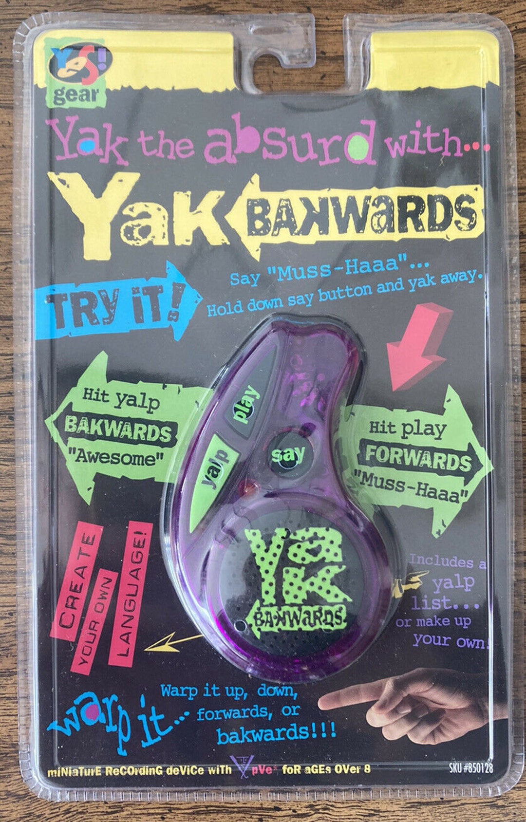 Yak Bak Bakwards Backwards Voice Recording Toy YES Gear New - Etsy