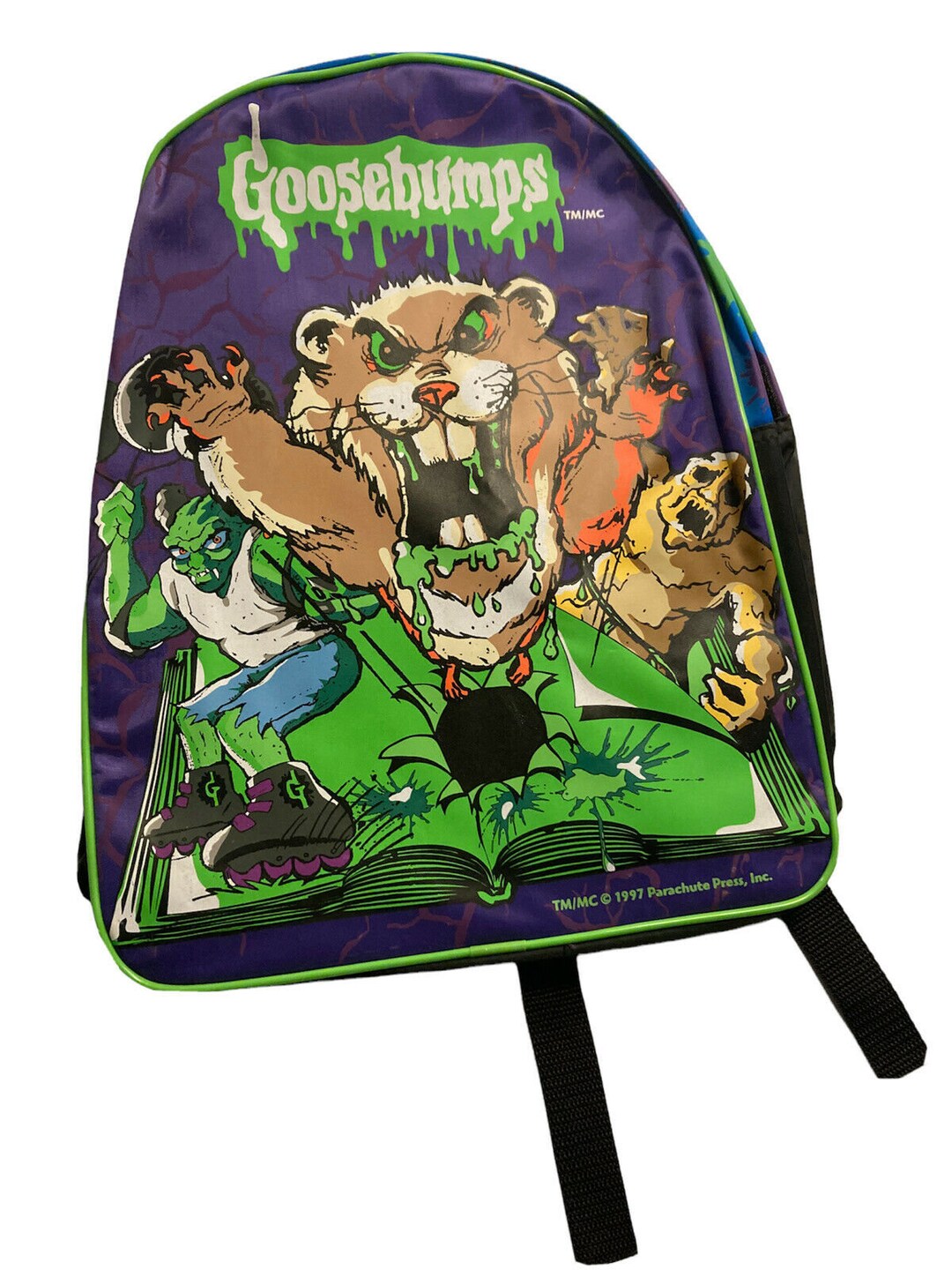 Vintage 1997 Goosebumps Backpack New With Tags - Cuddles Horrorland Mud ...