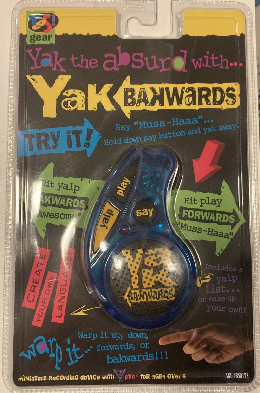 Classic Yak Bak Bakwards 1996 Game New Yes Gear Blue Backwards - Etsy