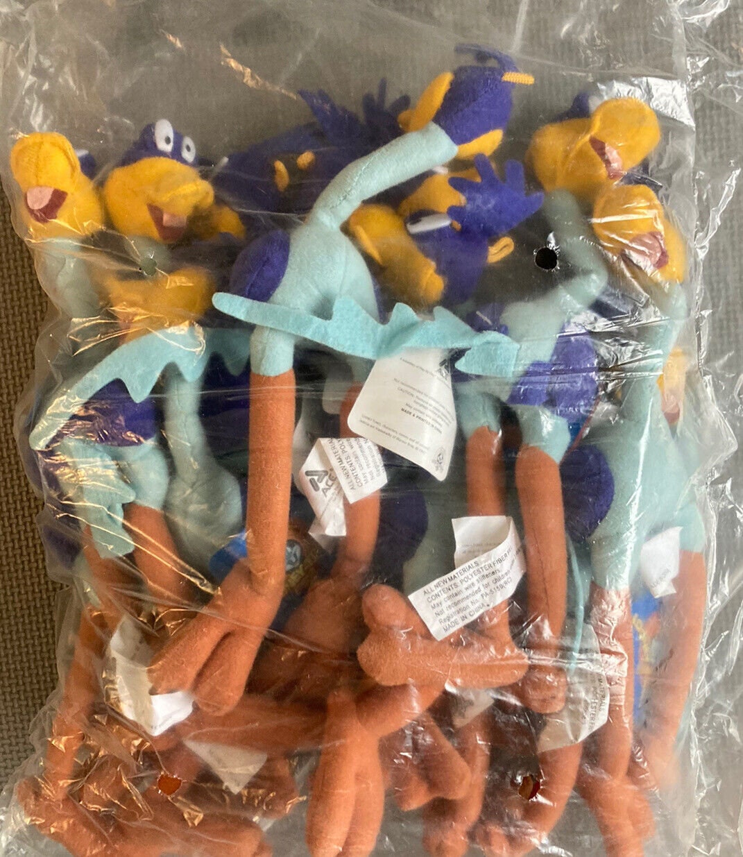 12 Rare 1997 Vintage 90s Looney Tunes Road Runner Plush Toys Warner ...