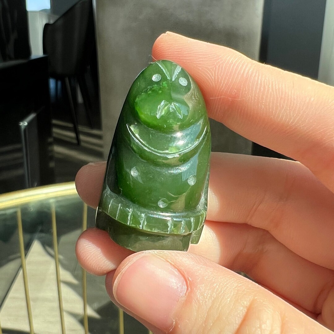 Natural Alaskan Jade Aboriginal Doll Carving From Copper River Native ...